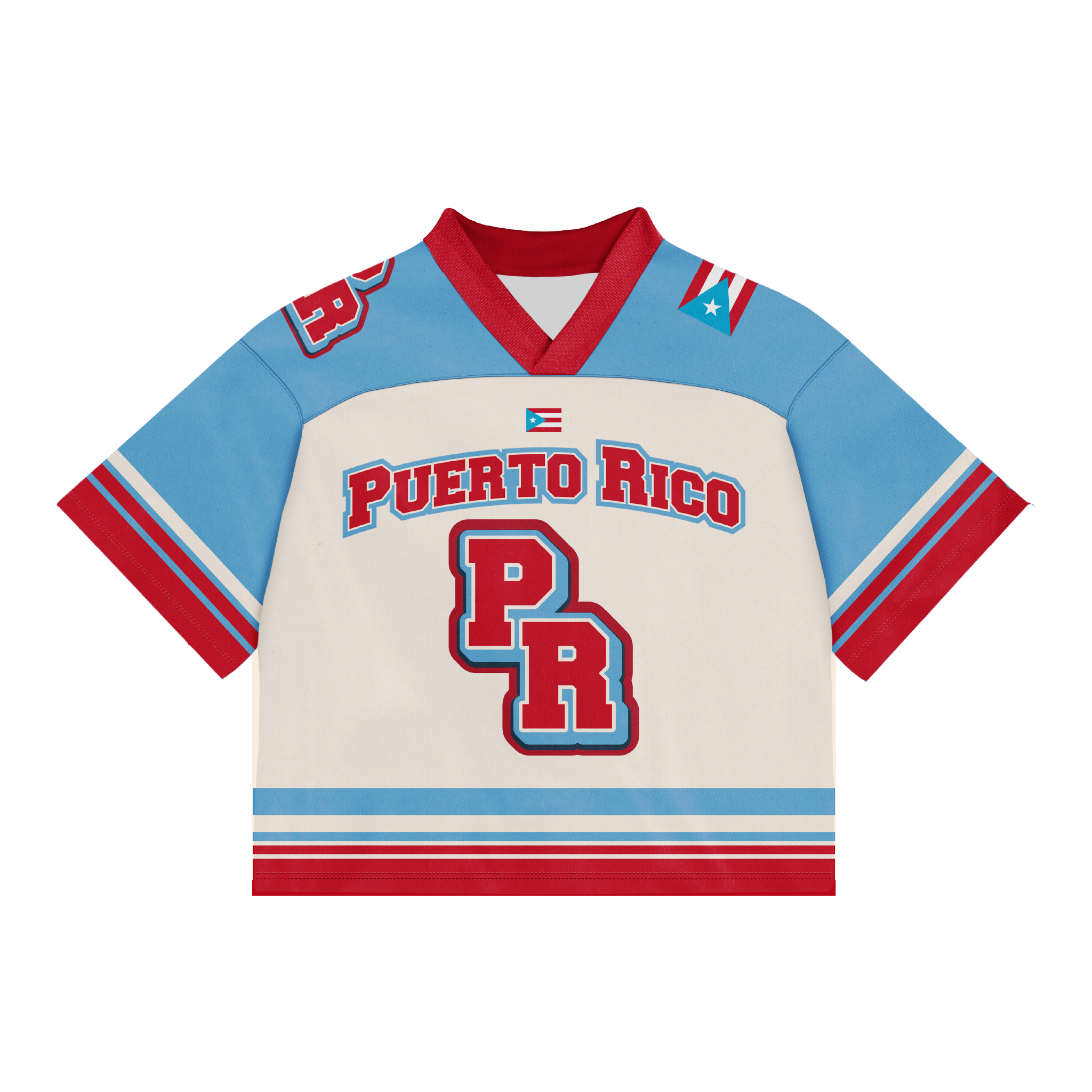 Puerto Rico 787 - Cropped Jersey sublimada estilo football – Imprint Plus