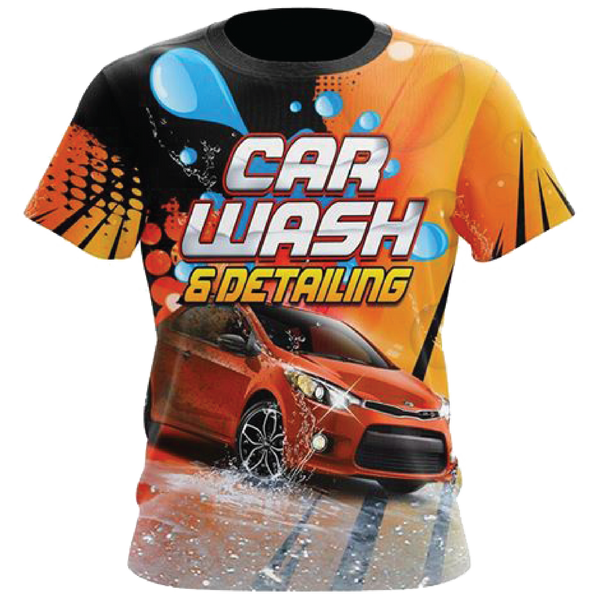 Car Wash-Orange Sublimated T-Shirt 100% polyester – Imprint Plus